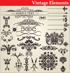 Retro elements Royalty Free Vector Image - VectorStock