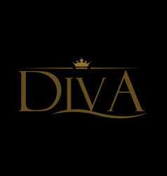 Diva logo design Royalty Free Vector Image - VectorStock