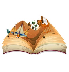 Coloring book desert animals 1 Royalty Free Vector Image