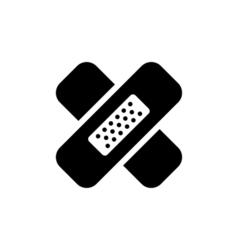 Adhesive plaster icon in flat style Royalty Free Vector