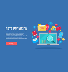 Data provision banner Royalty Free Vector Image