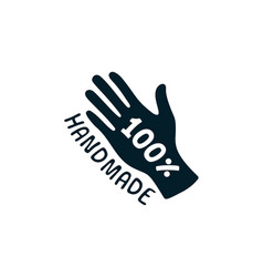 100 handmade icon percent hand made Royalty Free Vector