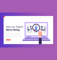 Human resources banner concept Royalty Free Vector Image