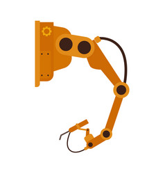 Isometric robotic arm hand industrial robot flat Vector Image