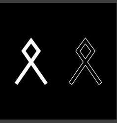 Odal othil rune othala symbol estate heritage Vector Image