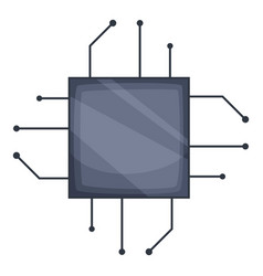 Microprocessor icon cartoon style Royalty Free Vector Image