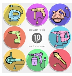 Power tools icons set Royalty Free Vector Image