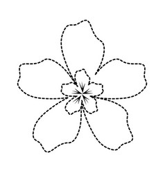 Uncolored flower design Royalty Free Vector Image