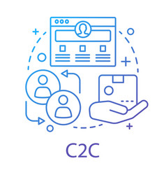 C2c word concepts banner Royalty Free Vector Image