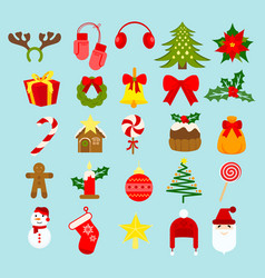 Simple set of christmas icons Royalty Free Vector Image