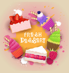 Sweet desserts Royalty Free Vector Image - VectorStock