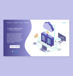 Cross-platform coding landing page website Vector Image
