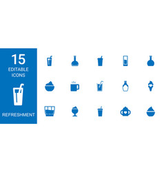 12 refreshment icons Royalty Free Vector Image