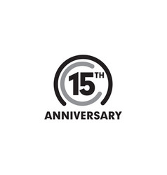 15th year celebrating anniversary emblem logo Vector Image