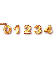 Realistic 3d lettering numbers isolated on white Vector Image