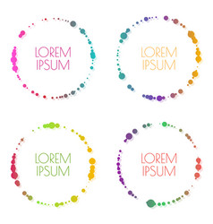 Set round bright colorful banners Royalty Free Vector Image