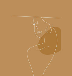 Feminine line art collection Royalty Free Vector Image