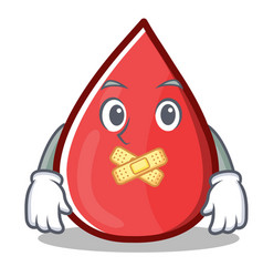 Crying blood drop cartoon mascot character Vector Image