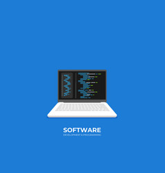 Software development and programming program code Vector Image