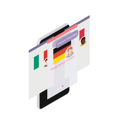 Learning language concept Royalty Free Vector Image