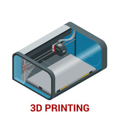 3d printing orthogonal flowchart Royalty Free Vector Image