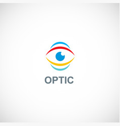 Eye sharp monitoring logo Royalty Free Vector Image