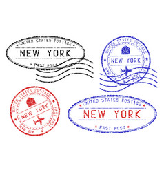 Collection of paris postal stamps partially faded Vector Image