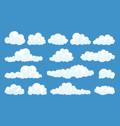 Set of cartoon clouds Royalty Free Vector Image