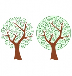 Swirly tree Royalty Free Vector Image - VectorStock
