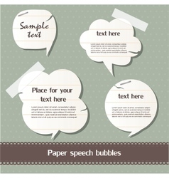 Paper speech bubbles Royalty Free Vector Image