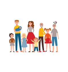 Cartoon happy family Royalty Free Vector Image