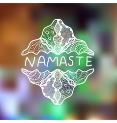 Hand drawn entangle logo on blurred background Vector Image