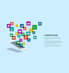 Mobile internet concept Royalty Free Vector Image