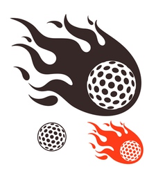 Flaming golf ball Royalty Free Vector Image - VectorStock