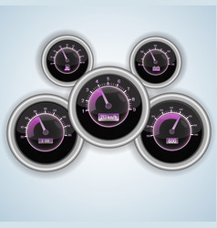 Speedometer interface banner set Royalty Free Vector Image