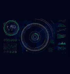 Sci-fi display circular elements hud futuristic Vector Image