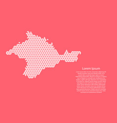 Crimea map abstract schematic from red triangles Vector Image