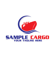 Shipping logistics logo Royalty Free Vector Image