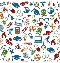 Science seamless pattern scientific laboratory Vector Image