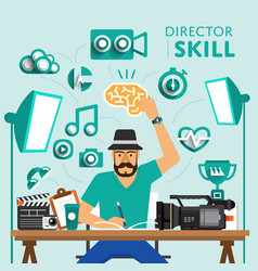 Film director set Royalty Free Vector Image - VectorStock