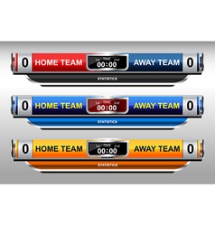 Sport scoreboard design template Royalty Free Vector Image