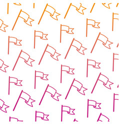 Line cute party flag decoration design Royalty Free Vector