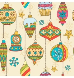 Christmas seamless pattern with balls Royalty Free Vector