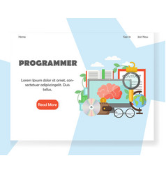 Programmer Horizontal Banners Royalty Free Vector Image