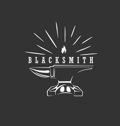 Blacksmith logo design Royalty Free Vector Image