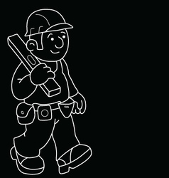 Cartoon Builder Royalty Free Vector Image - VectorStock