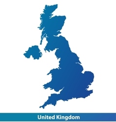 Silhouette map of the united kingdom and ireland Vector Image