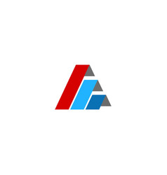 Triangle colored line business logo Royalty Free Vector