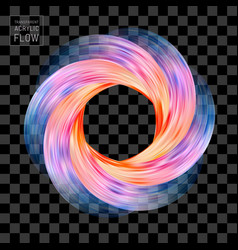 Colorful flow poster transparent brushstroke wave Vector Image