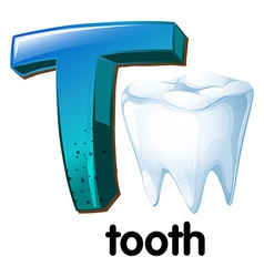 Sweet tooth with a face Royalty Free Vector Image